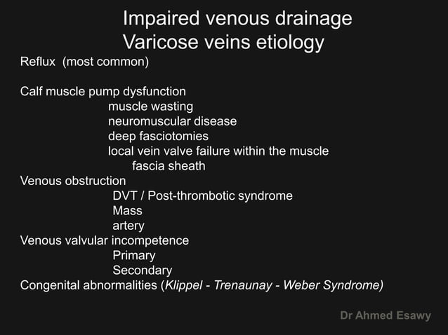 4 peripheral venous duplex pt 4 varices dr ahmed esawy | PPTX