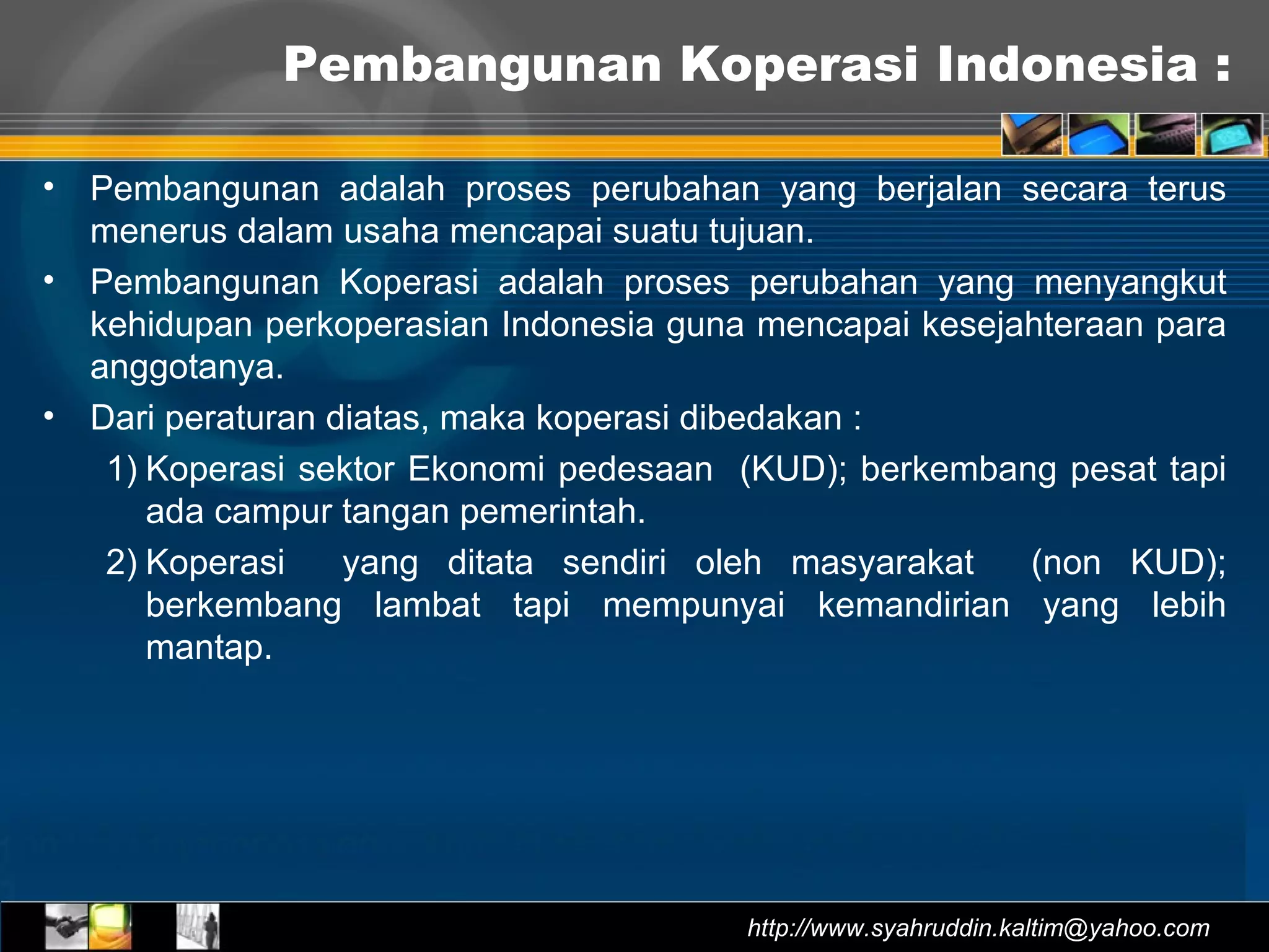 4. perkembangan koperasi di indonesia | PPT