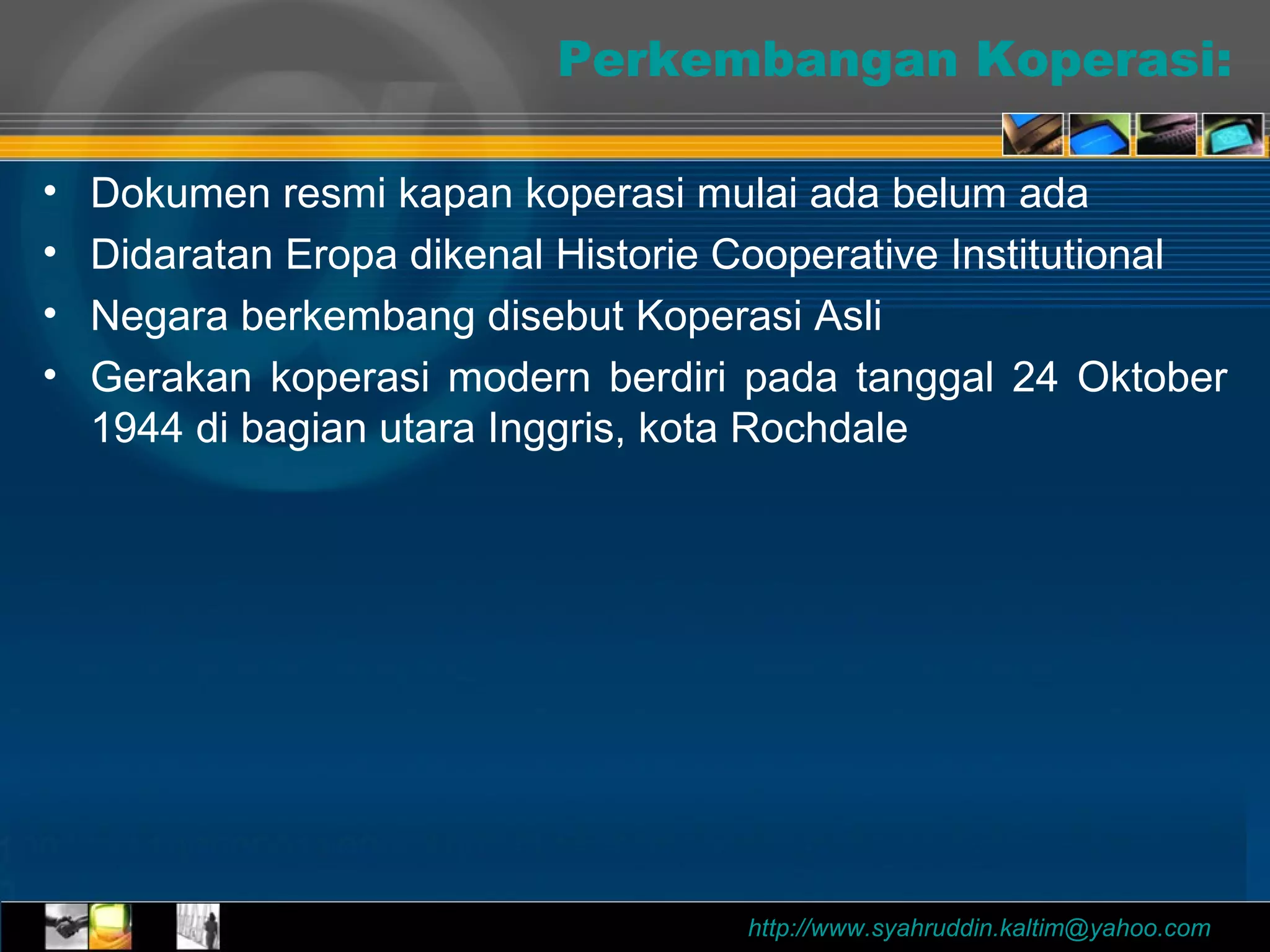 4. perkembangan koperasi di indonesia | PPT
