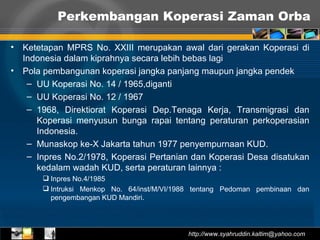 4. perkembangan koperasi di indonesia | PPT