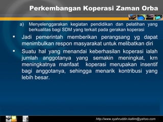 4. perkembangan koperasi di indonesia | PPT