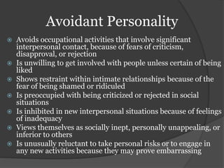 Personality Disorders | PPT