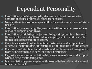 Personality Disorders | PPT