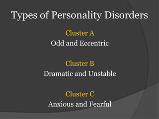 Personality Disorders | PPT