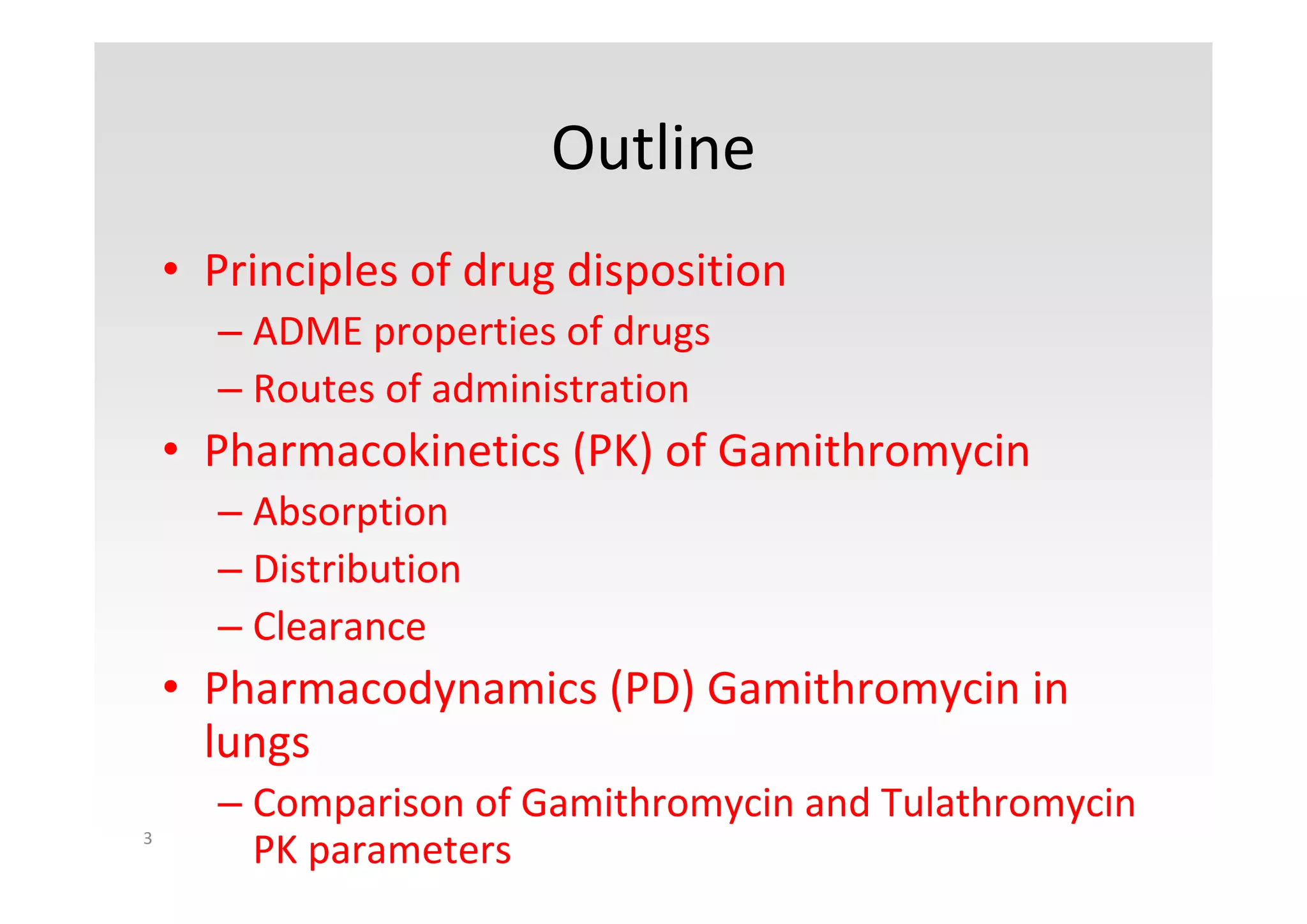 4. pharmacokinetics and pharmacodynamics of gamithromycin | PDF