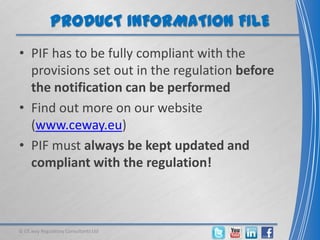 Cosmetics product information file (PIF) | PPTX
