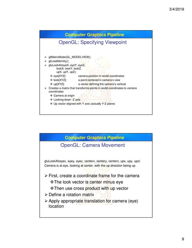4 pipeline computer graphics | PDF | 3-D Graphics | Computer Software and Applications