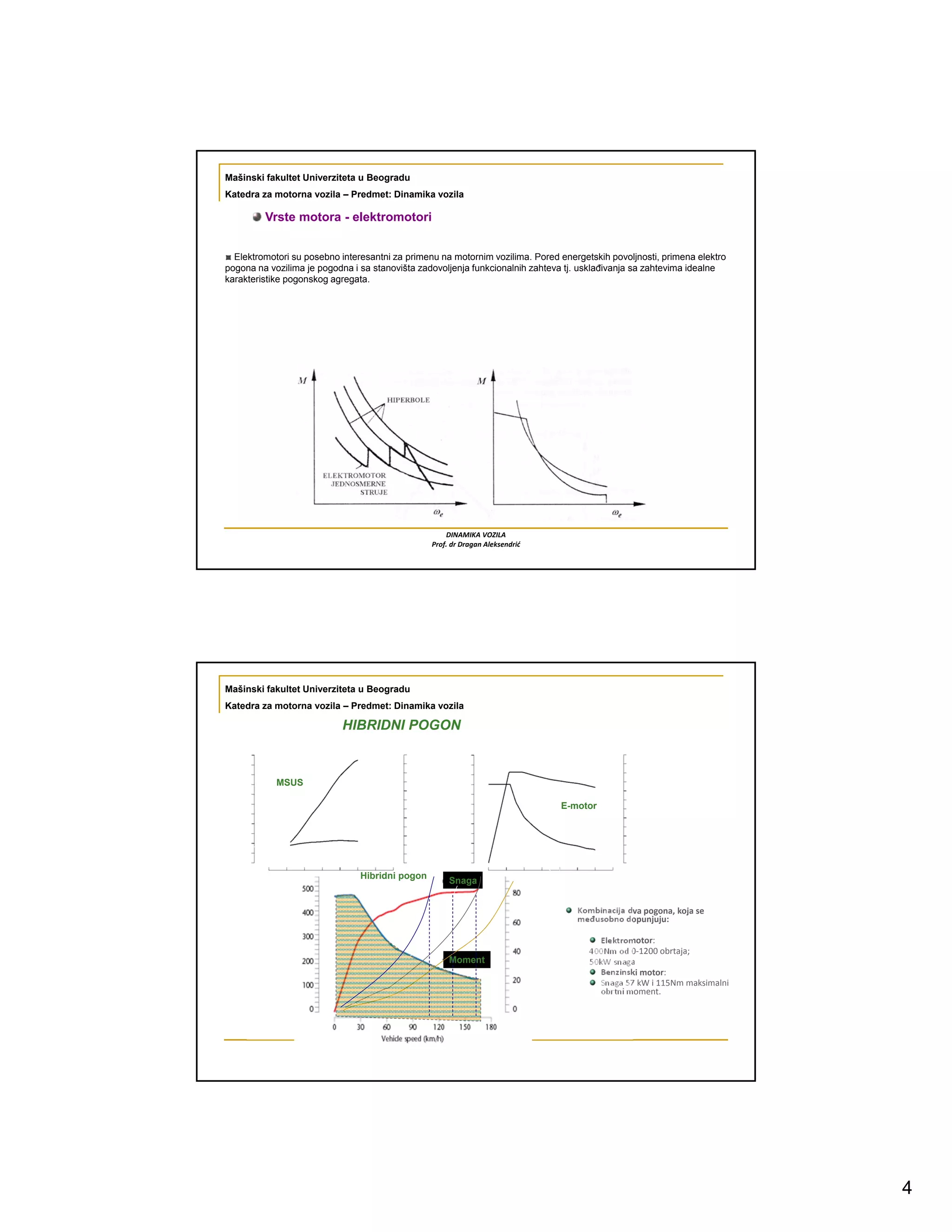 Pogon motornih vozila | PDF