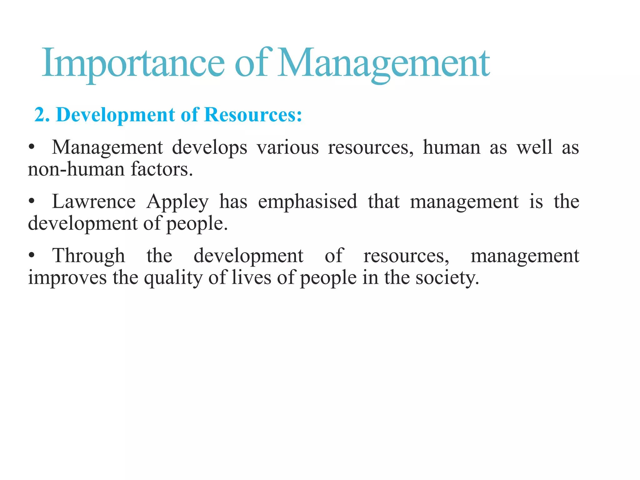 Importance of Management | PPTX