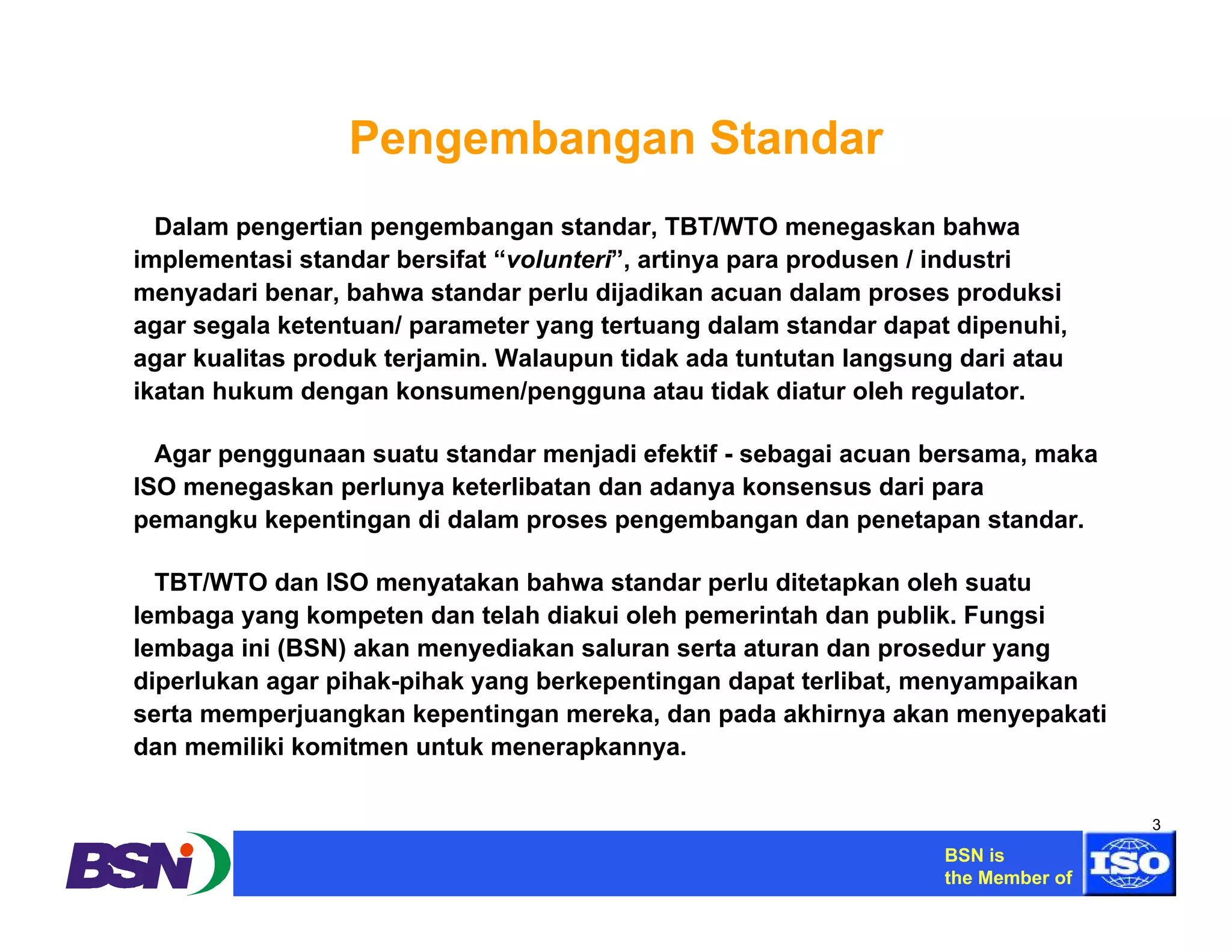 Prinsip Dasar Pengembangan Standar | PDF