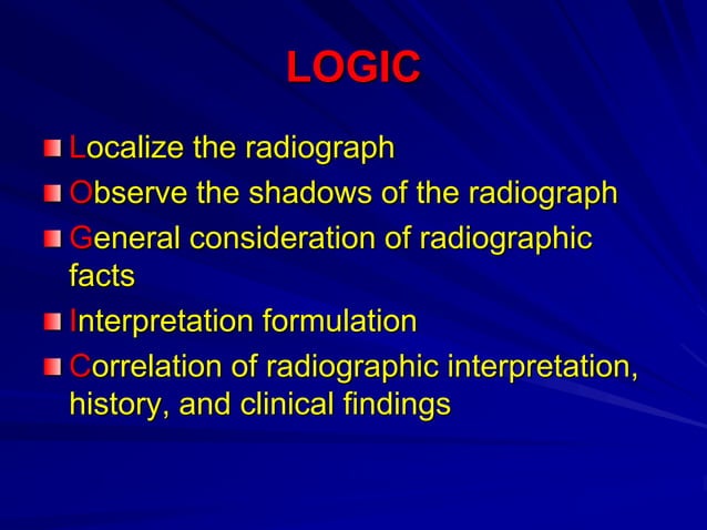 Principles Of Radiographic Interpretation | PPSX | Dental Health ...