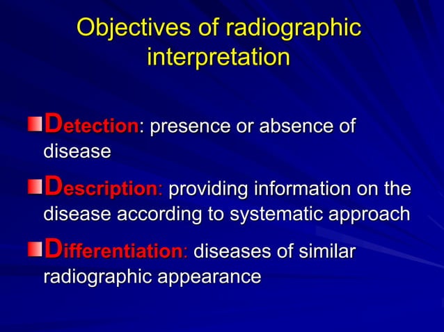 Principles Of Radiographic Interpretation | PPSX | Dental Health ...