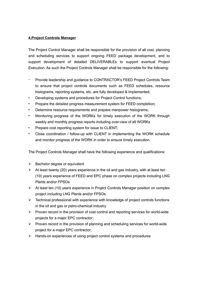 4.project control manager | PDF