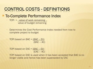 Project Cost Management Project Management | PPT