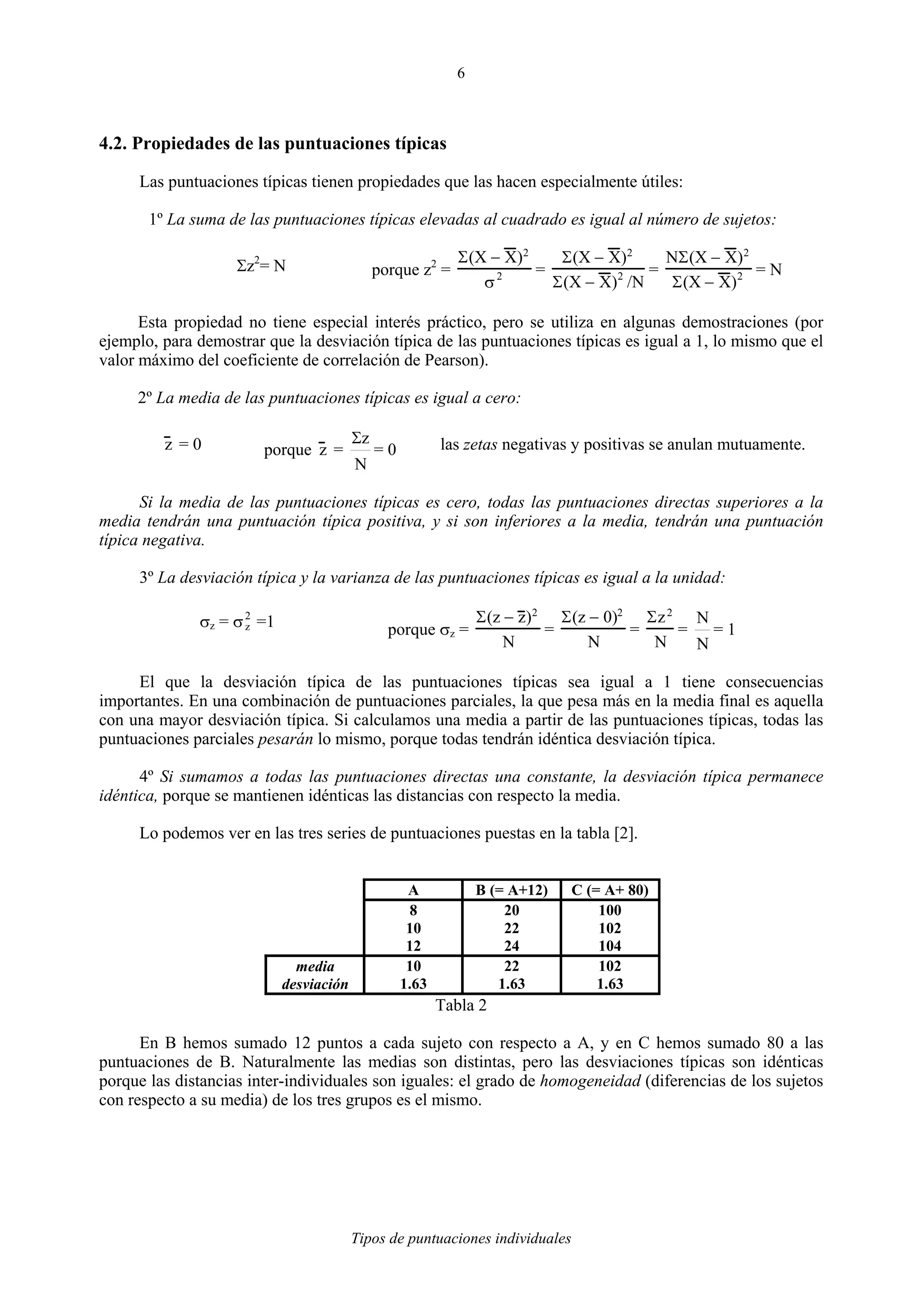 Tipos de puntuaciones individuales | PDF
