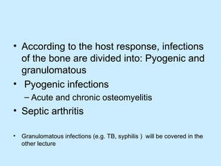 Pyogenci Bone and Joint Infection.ppt orthopedic mbbs lecture | PPT