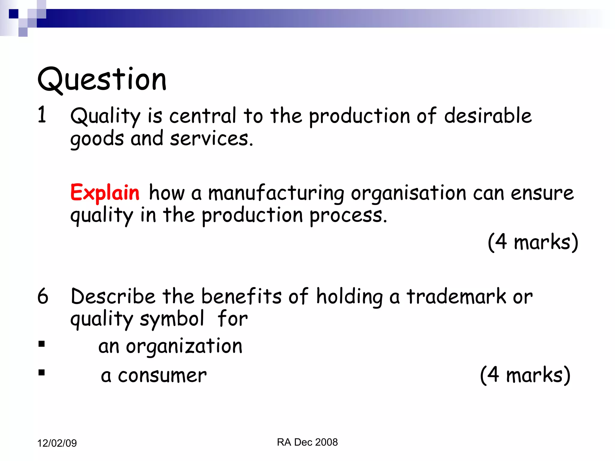 Quality Slides | PPT