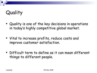 Quality Slides | PPT