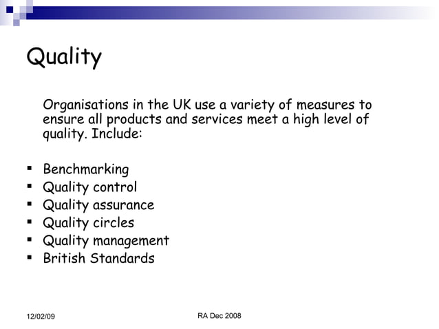 Quality Slides | PPT | Manufacturing Industry | Industries