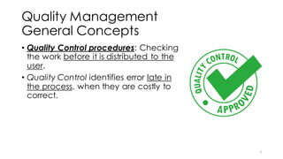 Quality Management and Coordination | PDF