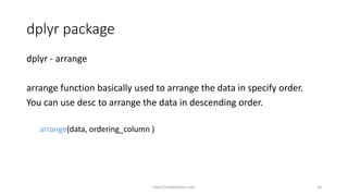 4 R Tutorial DPLYR Apply Function | PDF