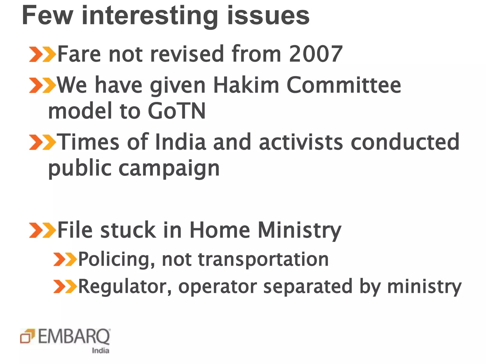 Auto-Rickshaw and Share-Auto Reforms in Chennai - Raj Cherubal | PPTX