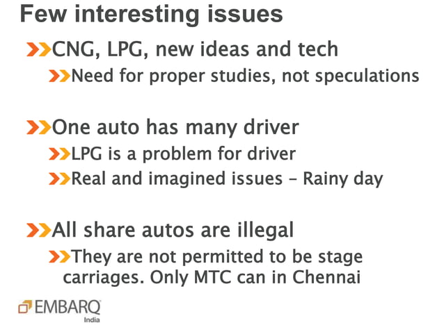 Auto-Rickshaw and Share-Auto Reforms in Chennai - Raj Cherubal | PPTX ...