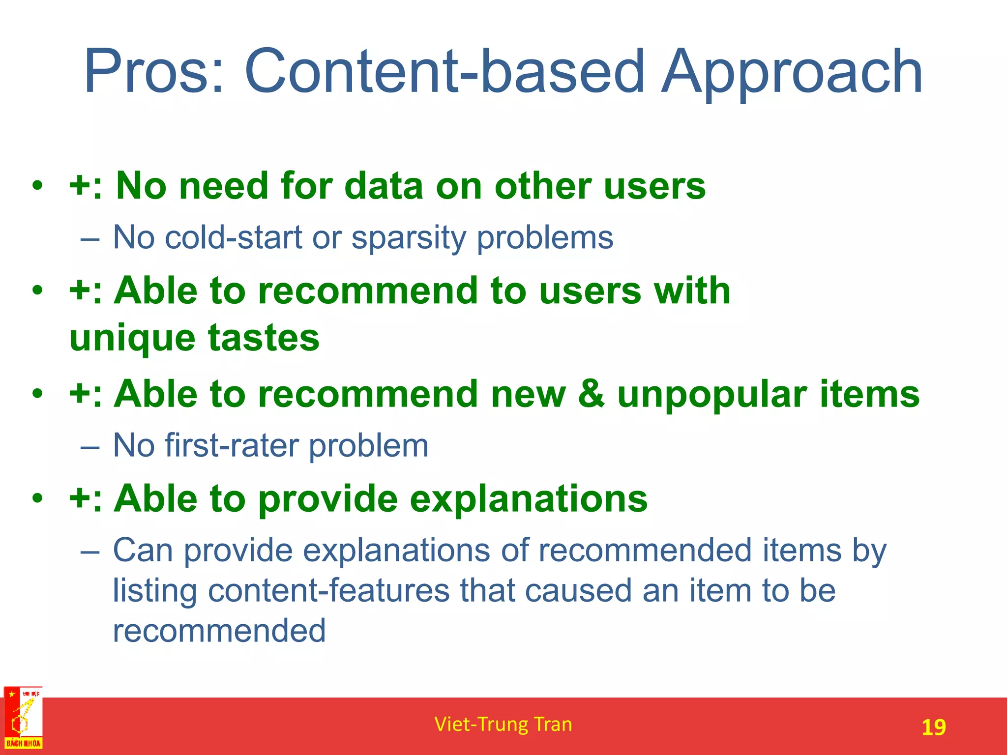 Recommender Systems Content Based And Collaborative Filtering Pptx
