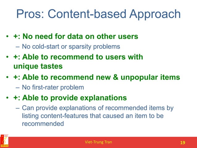 Recommender systems: Content-based and collaborative filtering | PPT