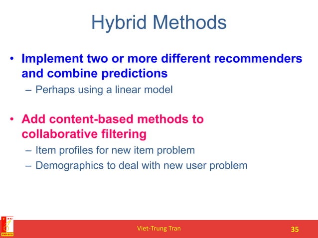 Recommender Systems Content Based And Collaborative Filtering Pptx