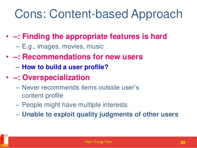 Recommender systems: Content-based and collaborative filtering