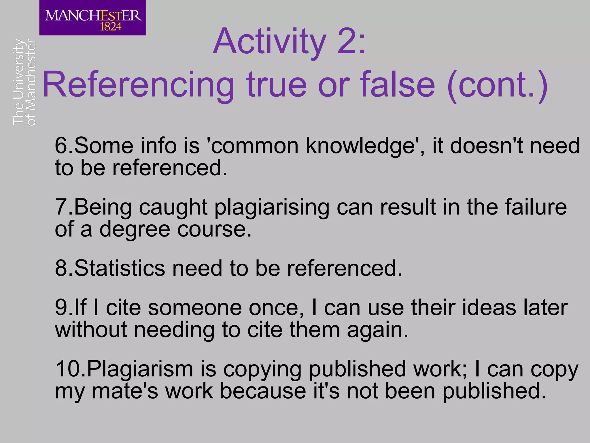 4. referencing not plagiarising presentation (1) | PPT