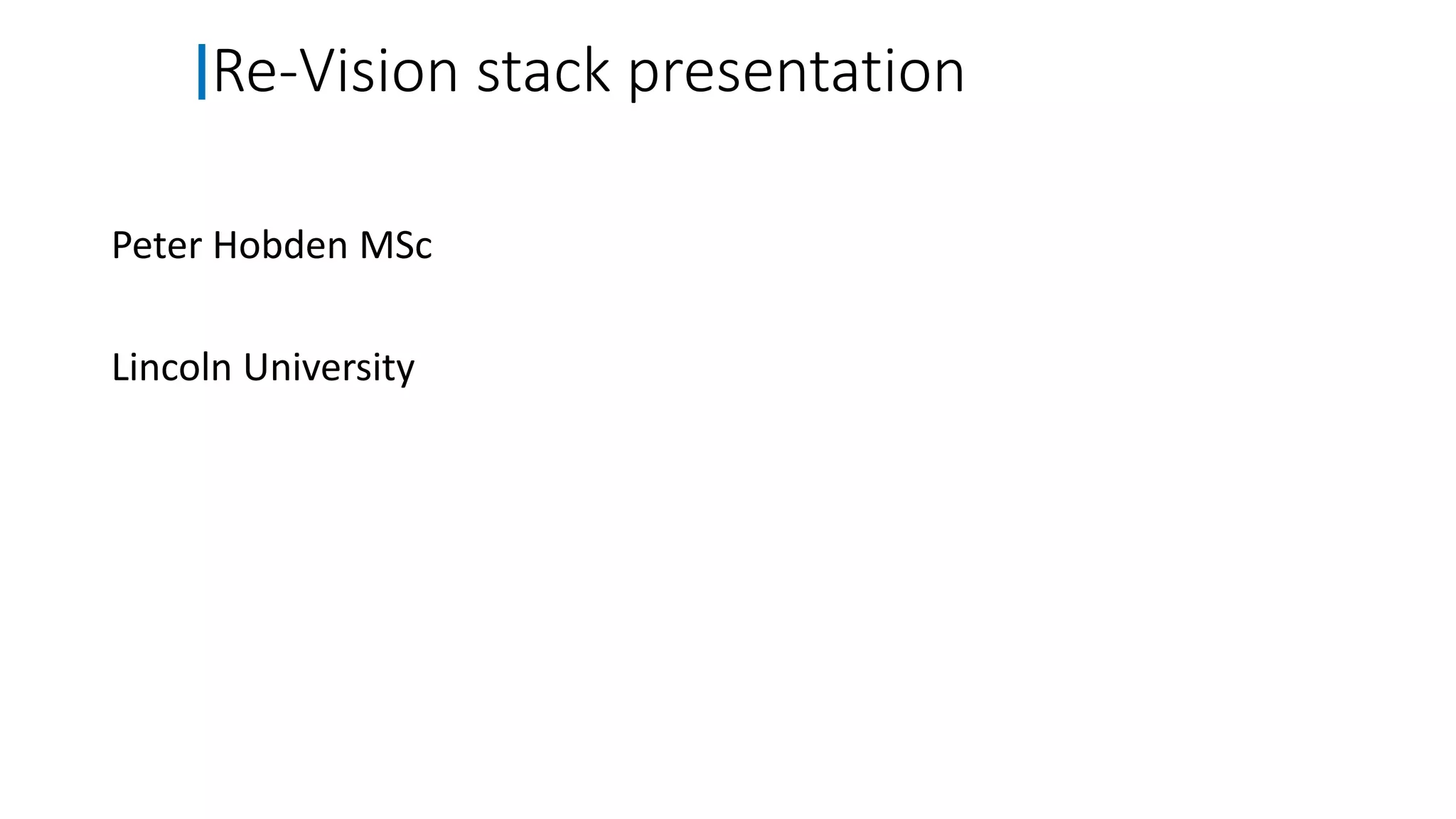 Re-Vision stack presentation | PDF