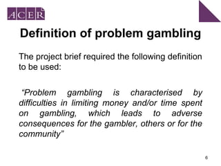 Gambling and young people in Australia: research purposes and design ...