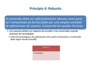 Accesibilidad web por principios - Principio 4: robusto | PPTX