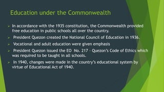 4 Roots of Philippine Education | PPTX