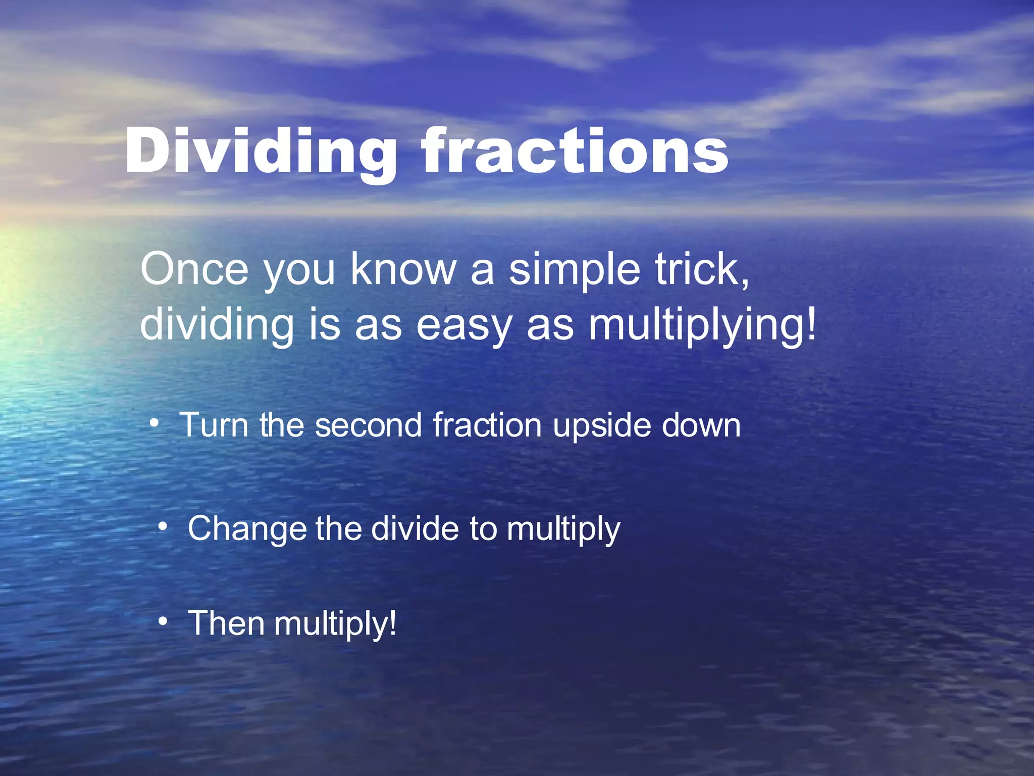 4 Rules of Fractions | PPT