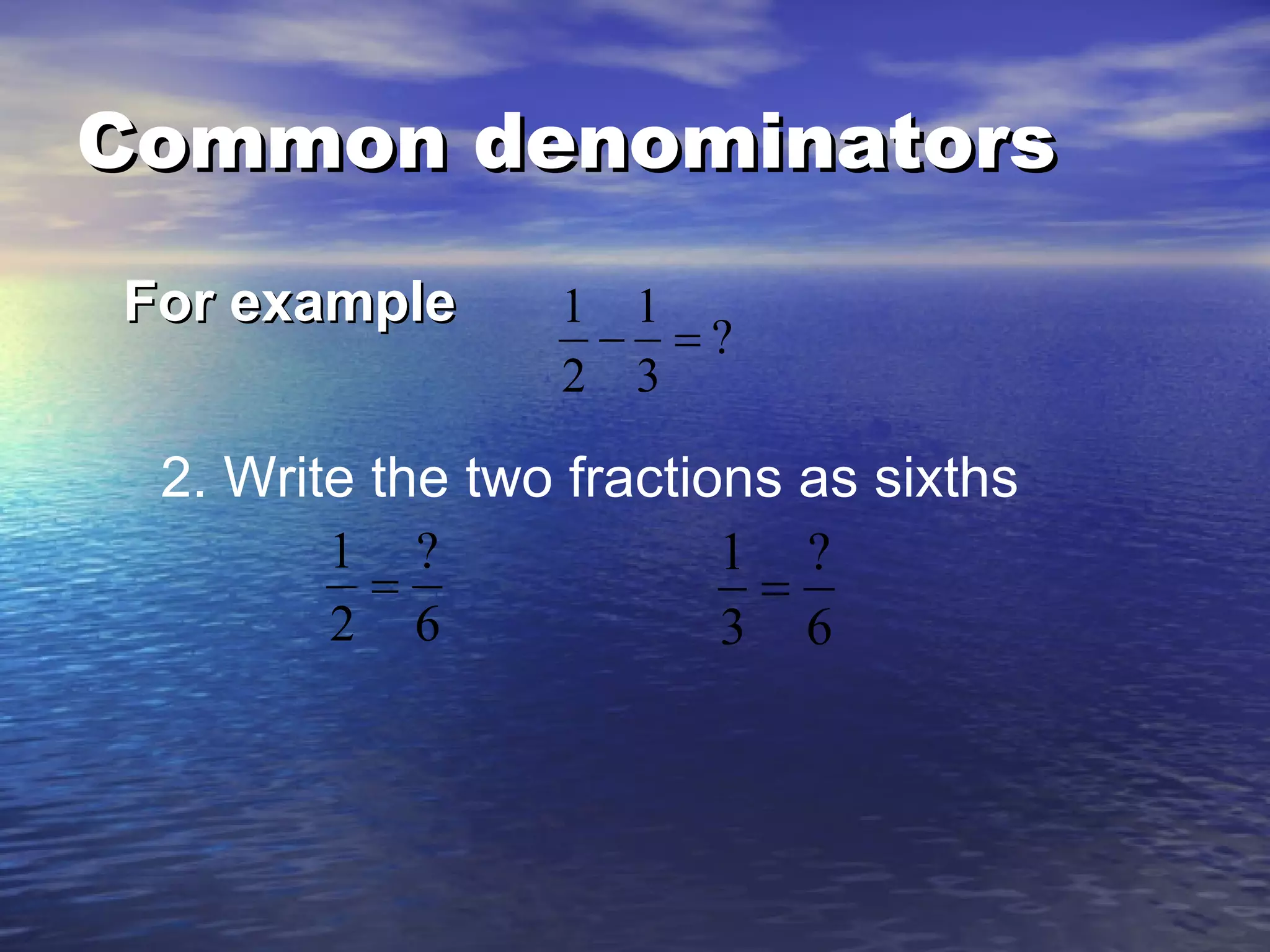 4 Rules of Fractions | PPT