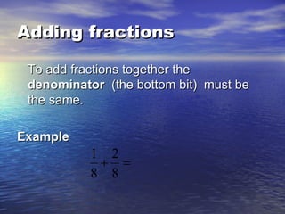4 Rules of Fractions | PPT