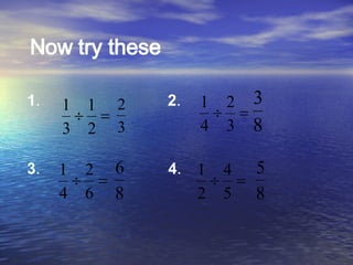 4 Rules of Fractions | PPT