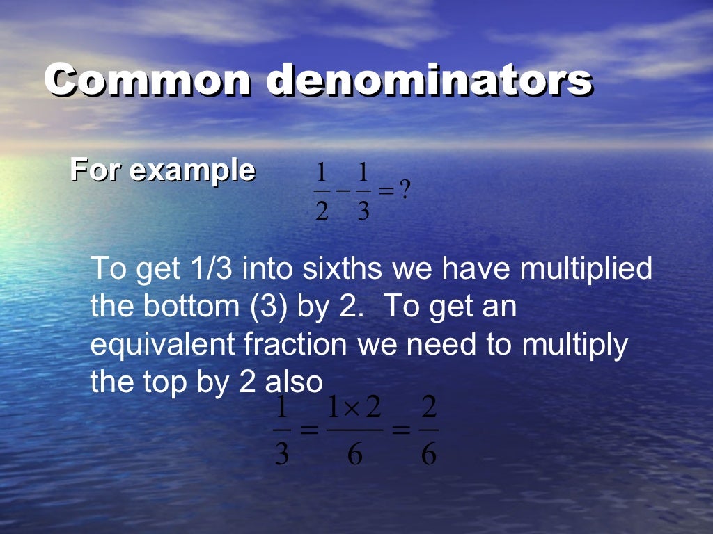 4 Rules of Fractions