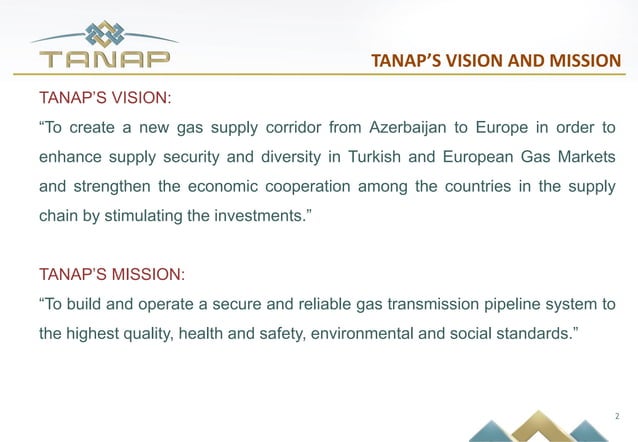 TANAP - Trans Anatolian Natural Gas Pipeline Project | PPT