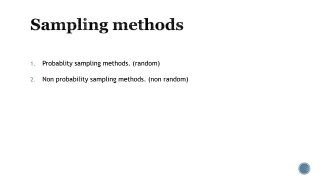 sampling and statiscal inference | PPTX