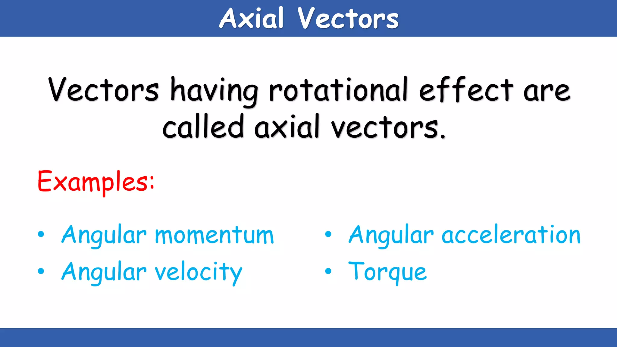 Scalars & vectors | PPTX