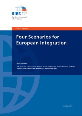 Four Scenarios for European Integration | PDF