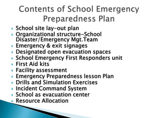 4.school disaster preparedness plan | PPTX