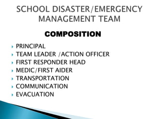 4.school disaster preparedness plan | PPTX