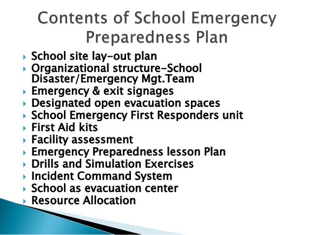 4.school disaster preparedness plan