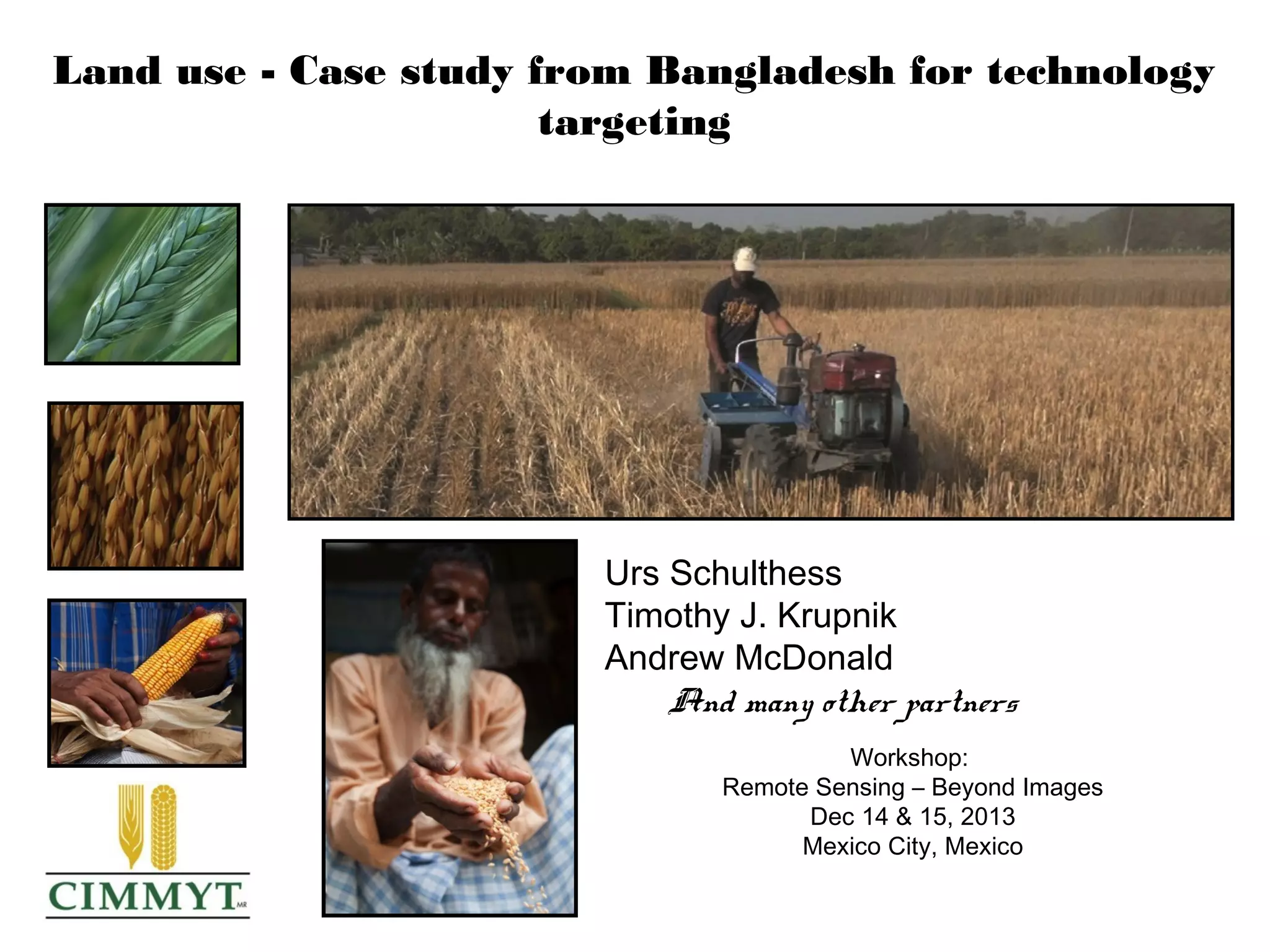 Land use - Case study from Bangladesh for technology targeting | PPT