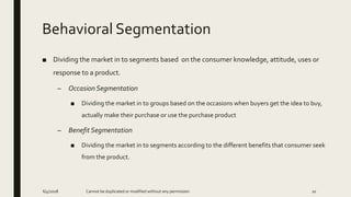 SEGMENTATION, TARGETING AND POSITIONING | PPSX